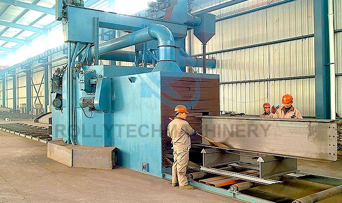 H beam shot blasting machine