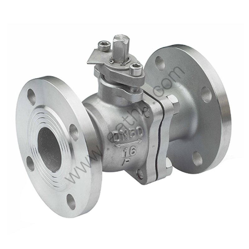2pc stainless steel flange floating ball valve