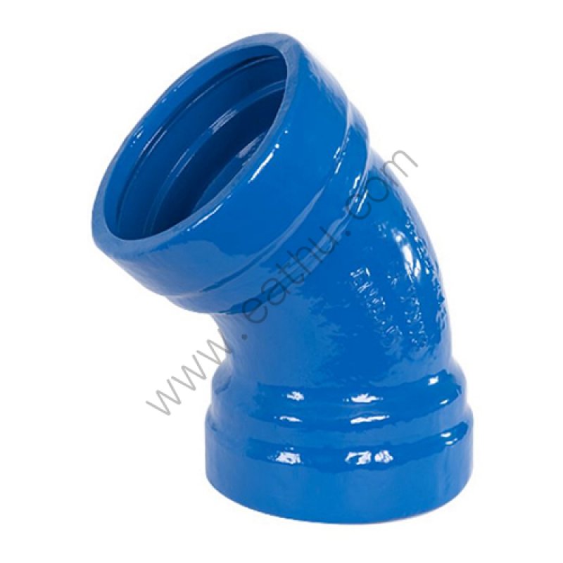 Ductile Iron Push-on Fitting EN545 ISO2531- 45° Double Socket Bend - Buy Ductile Iron PVC UPVC ...